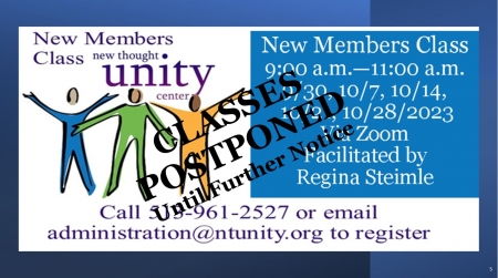 New Members Class Begins 9/30/23 | New Thought Unity Center